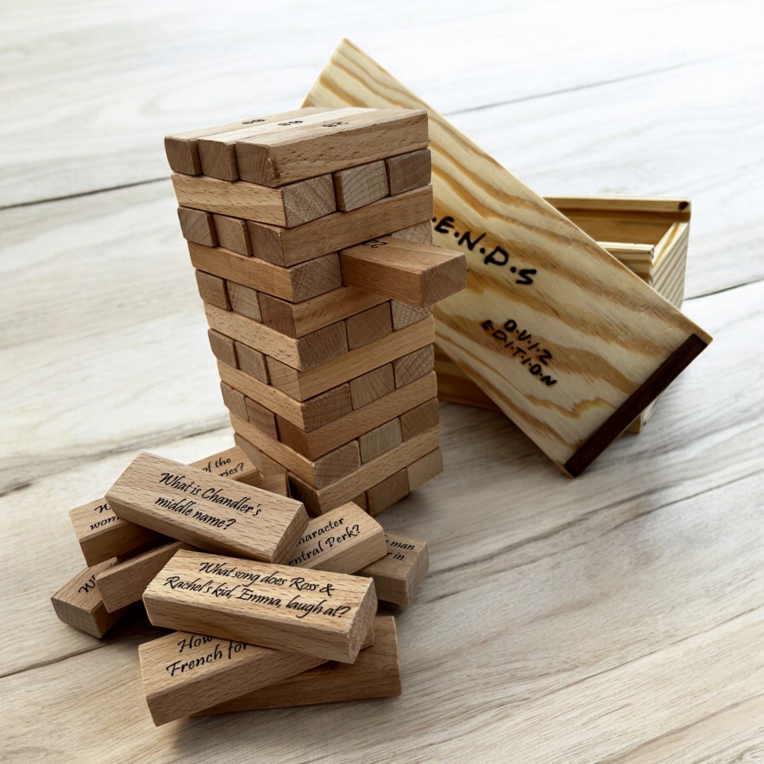Friends Quiz Jenga Edition – The One With the Trivia Game! – Shop Sentosa