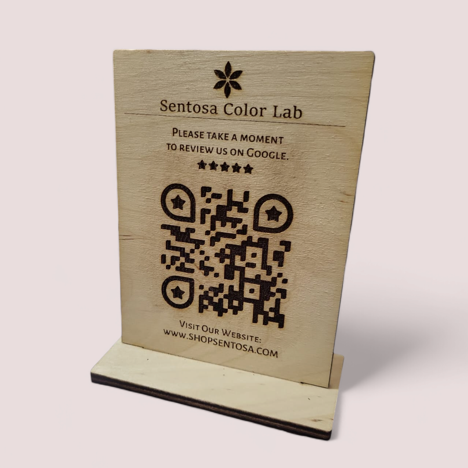 Custom Wooden QR Code with Stand - Menu / Google Review / Paytm India ...