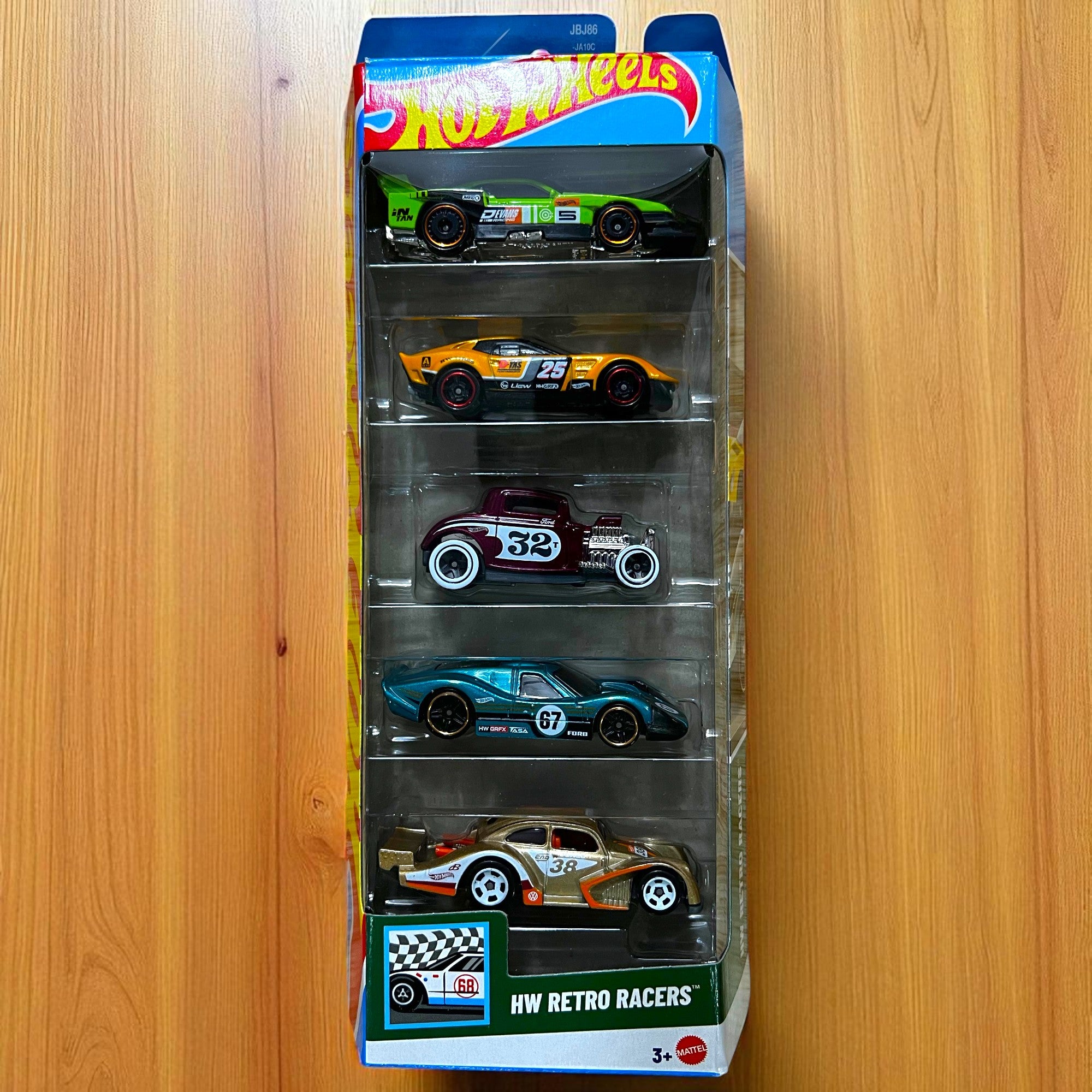 Hot Wheels Pack of 5 - JBJ81 Series - HW Retro Racers Edition (2025 ...